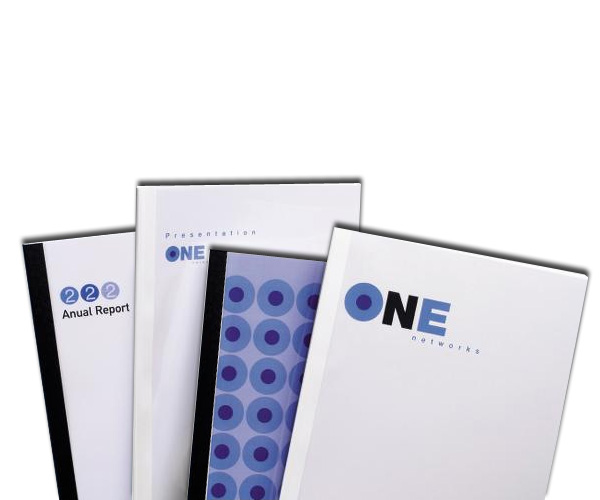 Thermal Binding Report Covers - 1/4" Clear Front Cover - Linen Back Cover